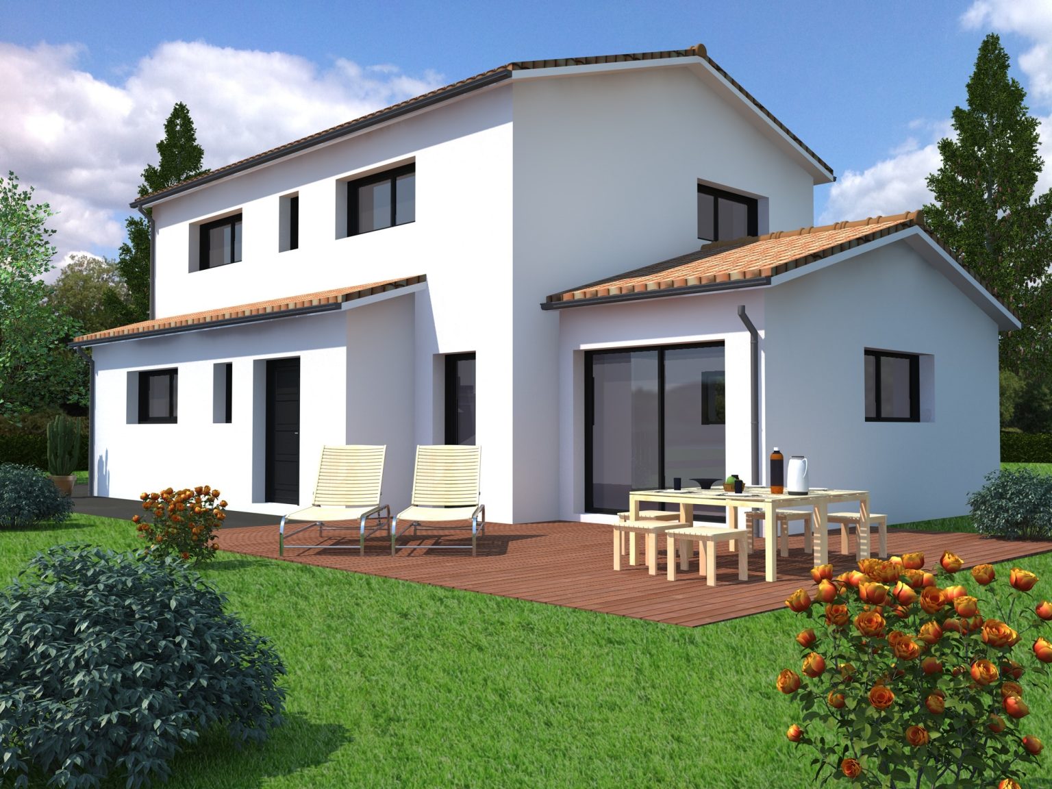 Maison Neuve 44 Traditionnelle 195 000€ - Sur-Mesure- MF-Construction