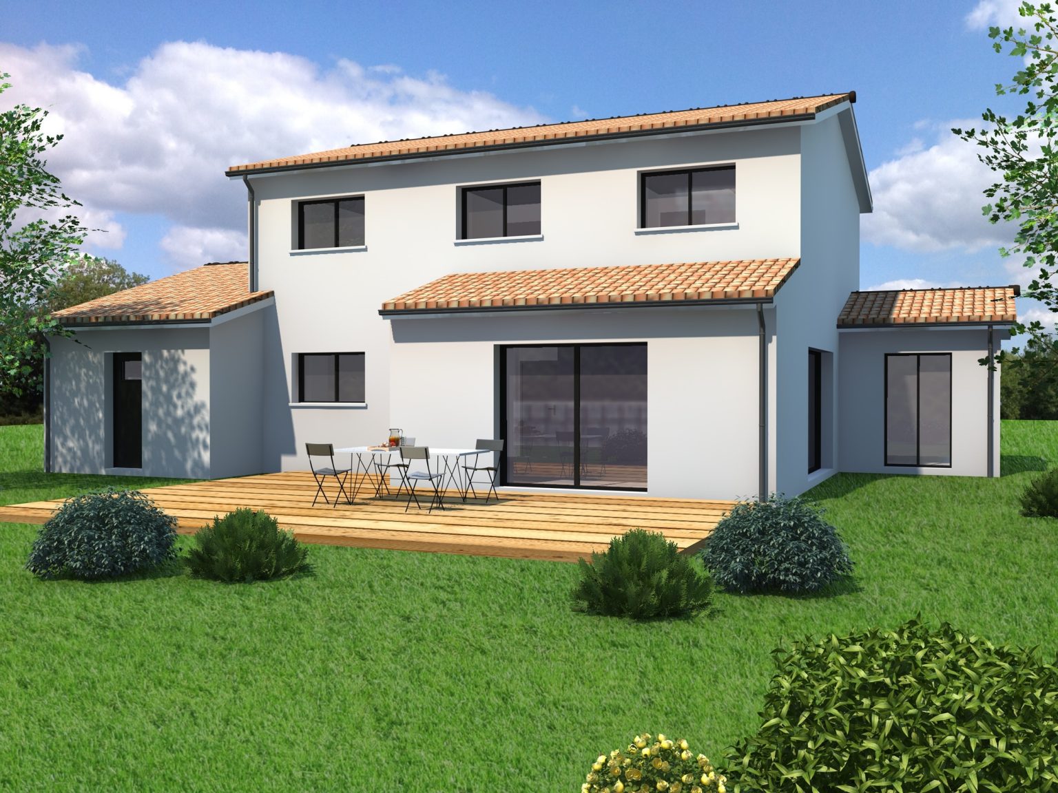 Plan Maison 150m2 avec étage - Nantes (44) - MF Construction